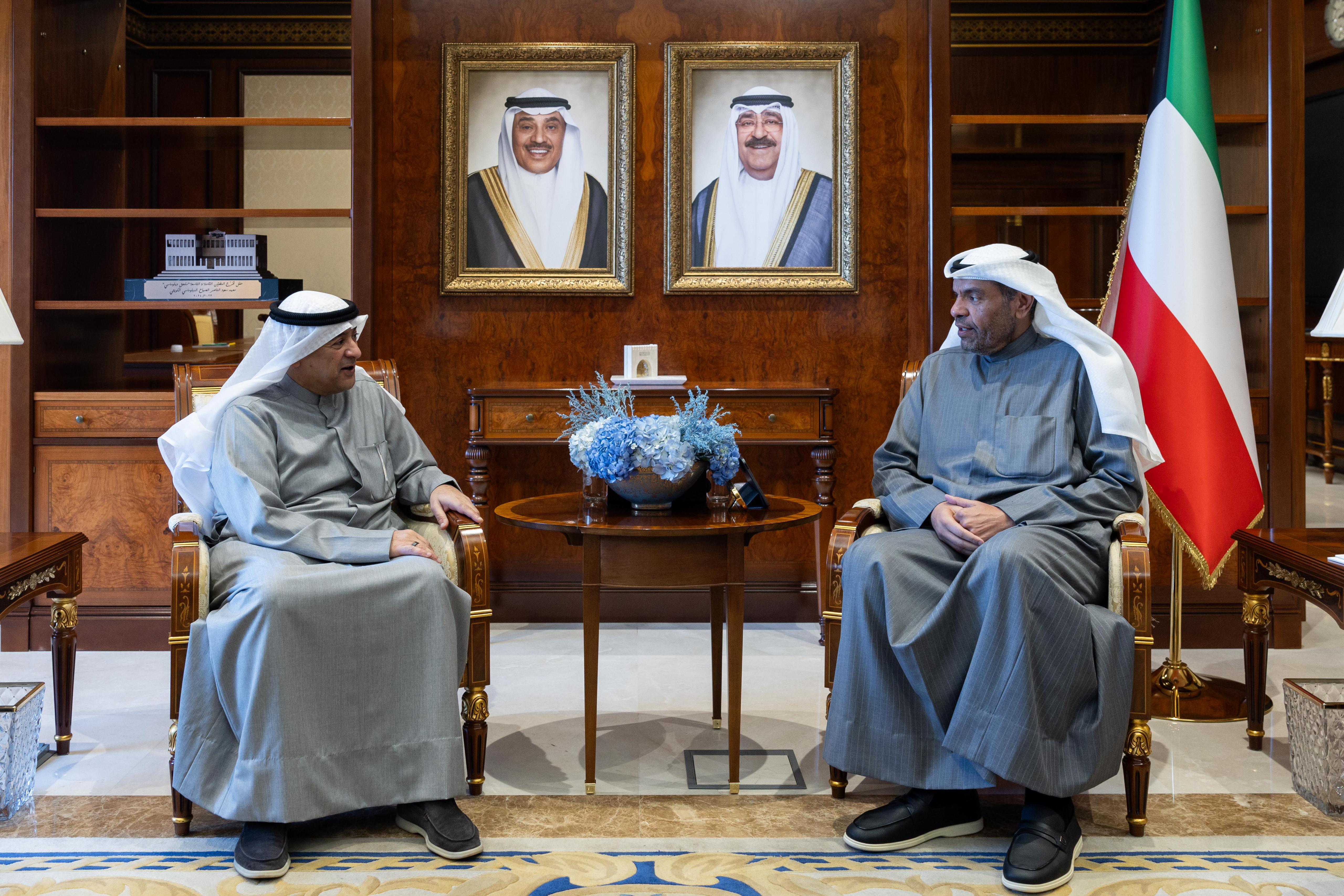 HE the Kuwait's Foreign Minister Receives HE the GCCSG